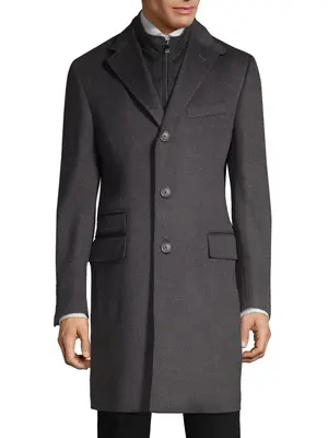 Corneliani Char Id Topcoat - Grey