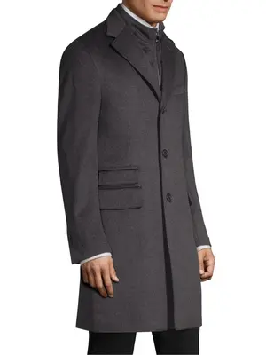 Corneliani Char Id Topcoat - Grey
