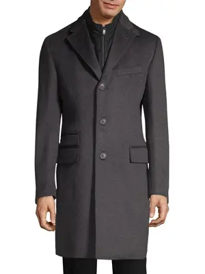 Corneliani Char Id Topcoat - Grey