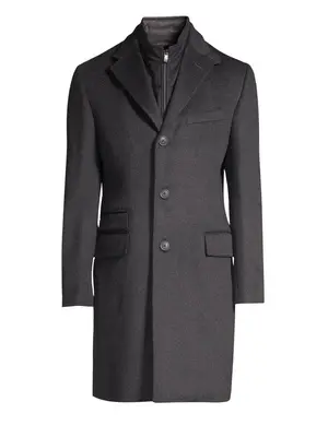 Corneliani Char Id Topcoat - Grey
