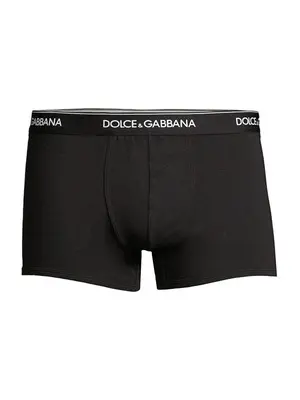 Dolce & Gabbana Day By Day 2-pack Stretch Cotton Boxer Briefs Black