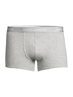 Dolce & Gabbana Day By Day 2-pack Stretch Cotton Boxer Briefs Grey