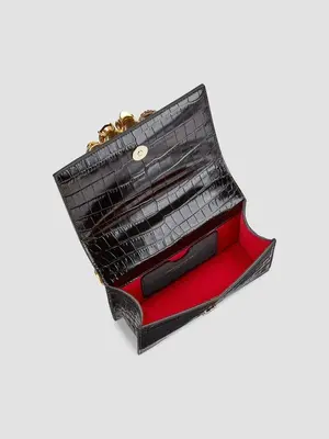 Alexander McQueen Mini Jewelled Satchel - Black