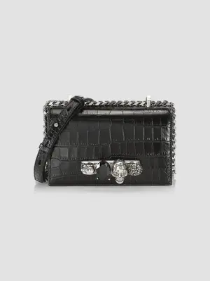 Alexander McQueen Mini Jewelled Satchel - Nero