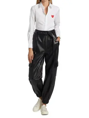 Play Comme Des Garcon Heart Button Down Shirt
