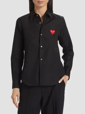 Play Comme Des Garcon Heart Button Down Shirt
