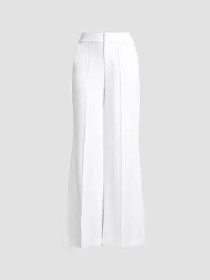 Alice + Olivia Dylan High-waist Wide-leg Pants - White
