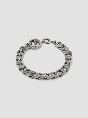 Gucci Paisley Interlocking G Bracelet - Silver