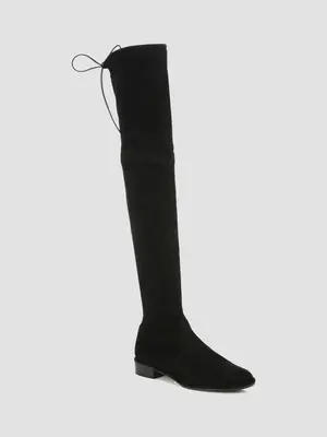 STUART WEITZMAN Lowland Suede Thigh-high Boots