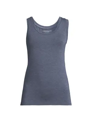 Majestic Filatures Soft Touch Scoop-neck Tank - Blue Denim