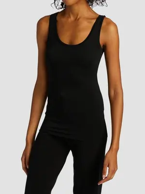 Majestic Filatures Soft Touch Scoop-neck Tank - Noir