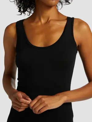 Majestic Filatures Soft Touch Scoop-neck Tank - Noir