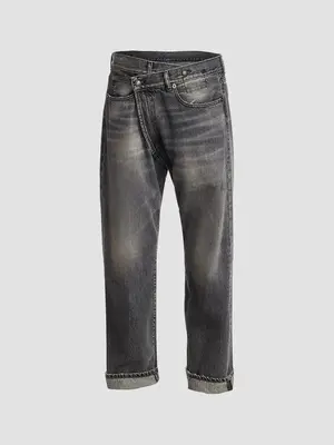 R13 Faded Crossover Jeans