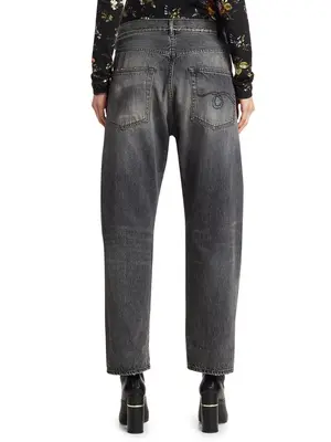 R13 Faded Crossover Jeans