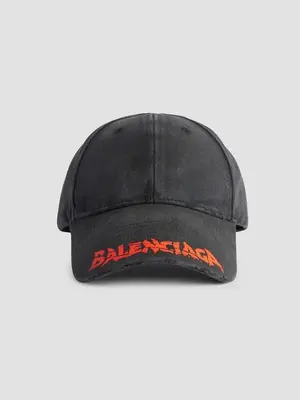 Balenciaga Logo Baseball Cap Black