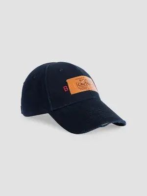 Balenciaga Logo Baseball Cap - Navy