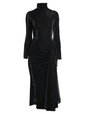 Giorgio Armani Draped Jersey Dress - Nero