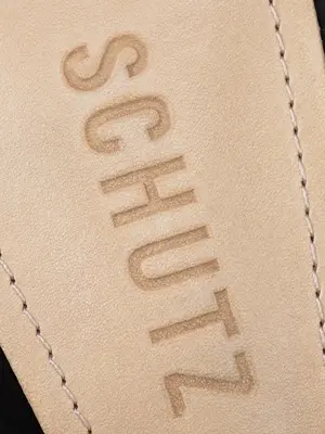 Schutz Ariella 100mm Vinyl Mules - Black Tran