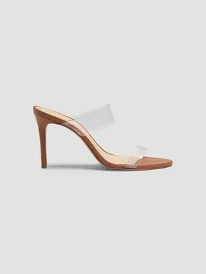 Schutz Ariella 100mm Vinyl Mules - Transparent