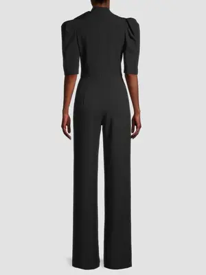 Black Halo Ara Bow Puff-sleeve Jumpsuit