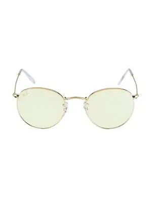 Ray-ban Rb3447 50mm Round Sunglasses Gold