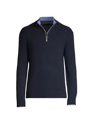 Greyson Sebonack Quarter-zip Pullover Maltese