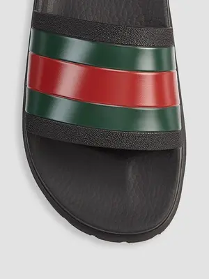 Gucci Web Slide Sandals - Black