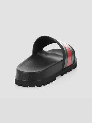Gucci Web Slide Sandals - Black