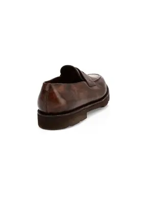 John Lobb Lopez Chunky Leather Penny Loafers