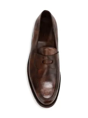 John Lobb Lopez Chunky Leather Penny Loafers