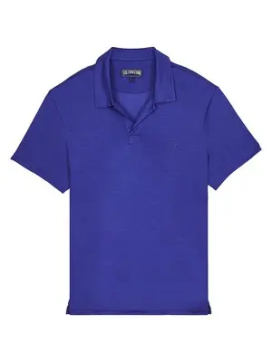 Vilebrequin Classic-fit Jersey Polo Bleu Neptune