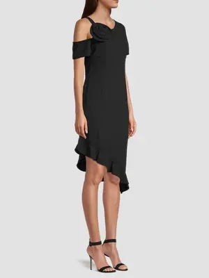 Shani Asymmetric Ruffled Sheath Dress