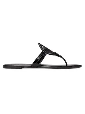 Tory Burch Miller Sandal, Patent Leather Perfect Black