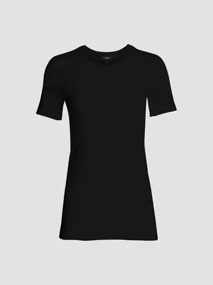 Theory Johnna Pima Cotton Tee - Black