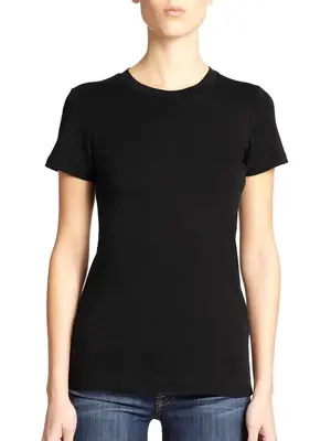 Theory Johnna Pima Cotton Tee - Black