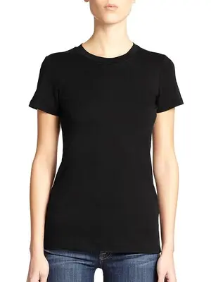 Theory Johnna Pima Cotton Tee - Black