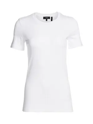Theory Johnna Pima Cotton Tee - White