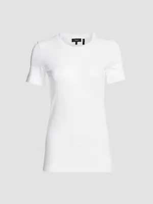 Theory Johnna Pima Cotton Tee - White