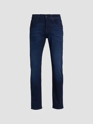7 For All Mankind Slimmy Airweft Slim-fit Tapered Jeans - Deep Blue