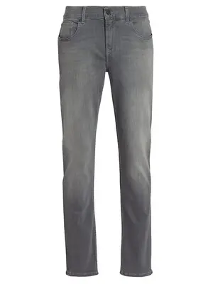 7 For All Mankind Slimmy Airweft Slim-fit Tapered Jeans Grey
