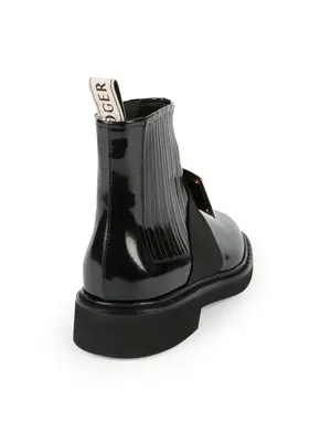 ROGER VIVIER Viv Rangers Patent Leather Chelsea Boots