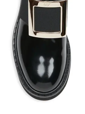 ROGER VIVIER Viv Rangers Patent Leather Chelsea Boots