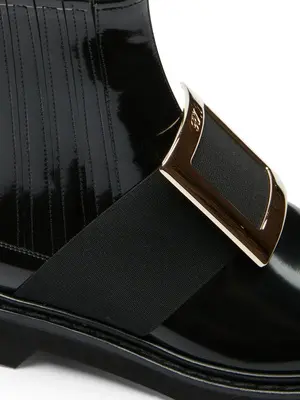 ROGER VIVIER Viv Rangers Patent Leather Chelsea Boots
