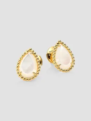 Boucheron Serpent Bohème 18k Yellow & Mother-of-pearl Stud Earrings - Gold