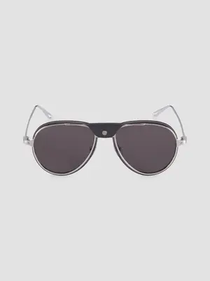 Cartier Core Range 60mm Aviator Sunglasses - Silver