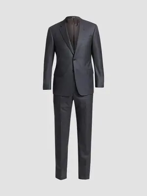 Giorgio Armani Wool Suit Solid Dark