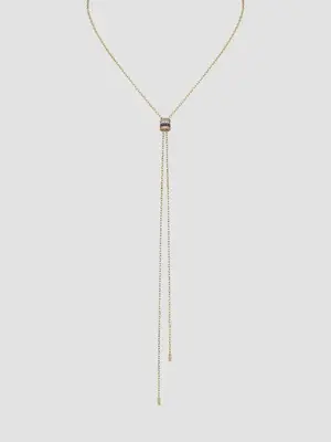 Boucheron Quatre Classique 18k Tri-tone Brown Pvd & Diamond Pendant Mini Bolo Necklace - Gold