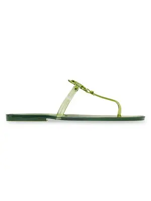 Tory Burch Women's Mini Miller Jelly Thong Sandals - Clear  Green