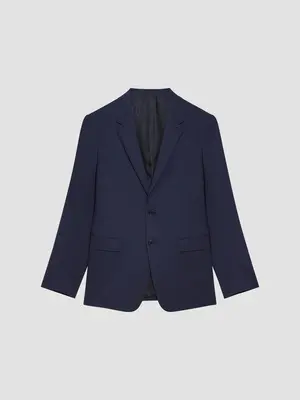 Theory Chambers Slim-fit Wool Sportcoat - Navy