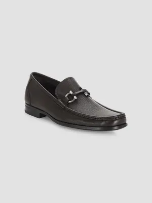 FERRAGAMO Grandioso Gancini Bit Leather Loafers - Hickory